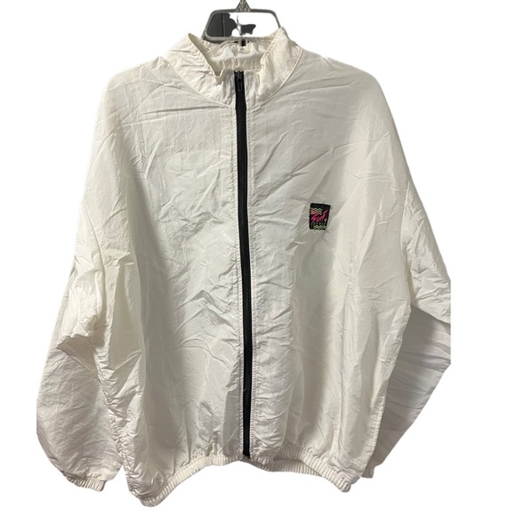 surf style | Jackets & Coats | Vintage White Surf Style Windbreaker ...